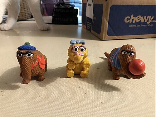 3 lot Vtg Sesame Street Alice Snuffleupagus PVC Figure Applause Muppets ...