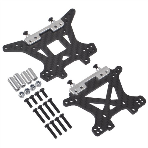 Carbon Front Rear Shock Tower Mounts for Traxxas Slash 4x4 Rustler 4X4 ...