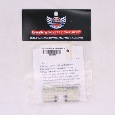 Custom Dynamics Light Ft Fender Led Wht Part Number - 20401289 | eBay