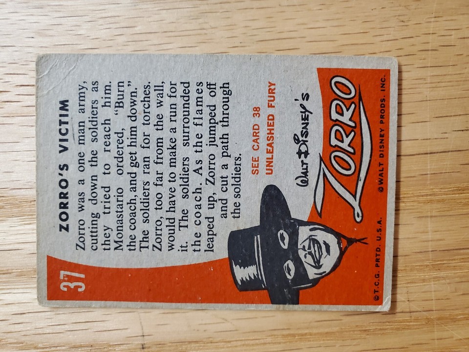 Zorro Television show Trading card lot Topps 1958 11 cards Poor-Good | eBay