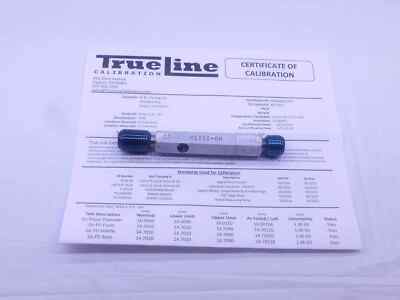 CERTIFIED M16 X 2 6H THREAD PLUG GAGE 16 2.0 GO NO GO P.D.'S = 14.701 ...