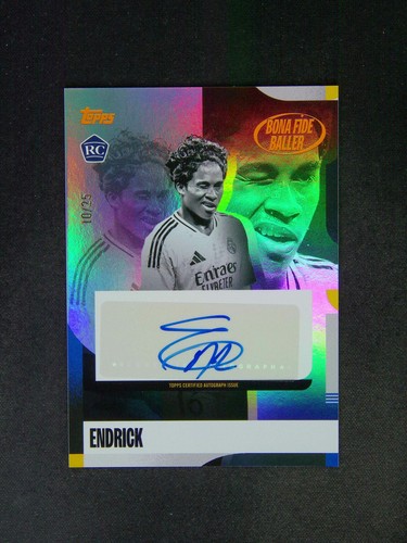 2024-25 Topps Real Madrid Team Set Endrick RC Auto /25 | eBay