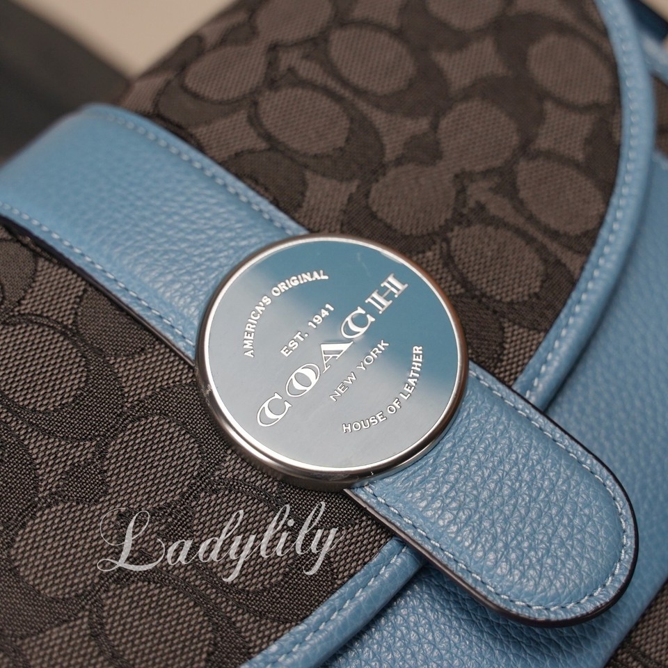 NWT Coach C8307 Lonnie Crossbody In Signature Jacquard And Pebble ...