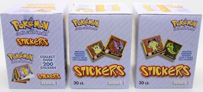 Pokemon ArtBox - 3 x Display 90 x Tüte 900 Sticker Serie 1 Vintage von ...