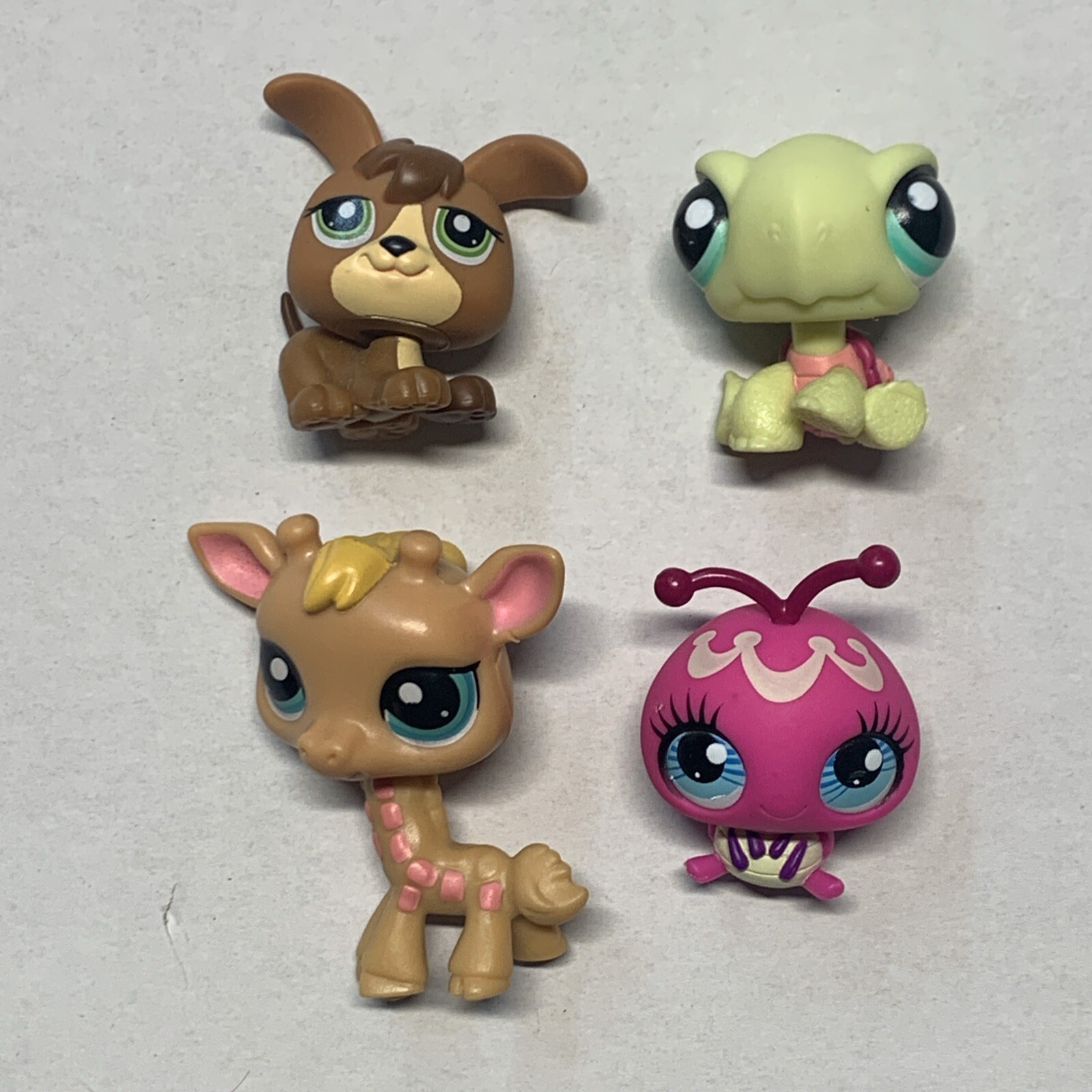 LPS Littlest Pet Shop Lot of 4 Puppy Dog Baby Giraffe Turtle Bug | eBay
