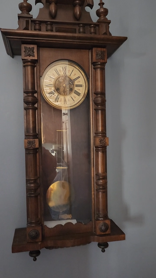 Antique 1880s German FRIEDRICH MAUTHE Vienna Regulator 46" Wall Clock ...