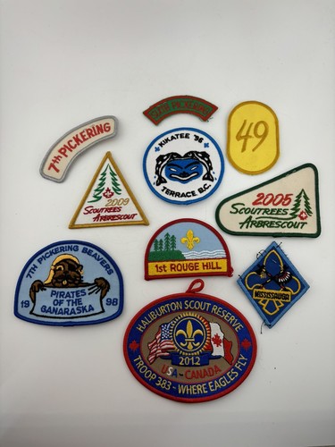 Lot of 10 Vintage BOY SCOUTS Canada Camp Patches- Scoutrees, Pickering ...