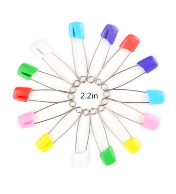 Assorted Colors Baby Cloth Diaper Nappy Pins Stainless Steel Safety ...