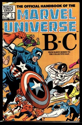 The Official Handbook of the Marvel Universe #2 Marvel Comic Book 1982 ...