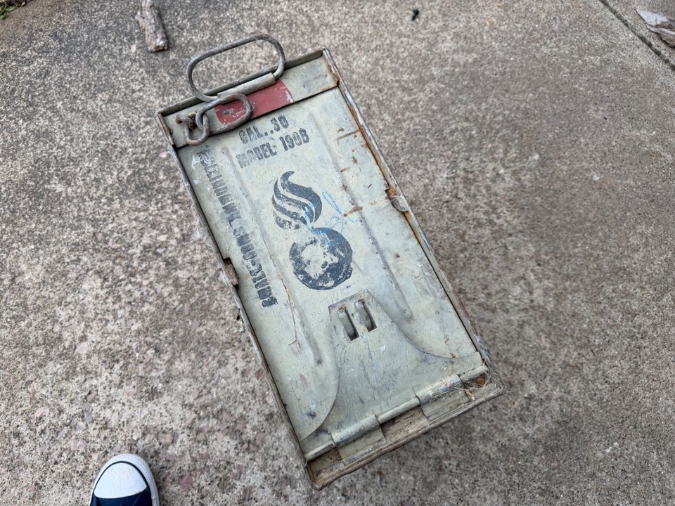 ORIGINAL WWI US ARMY MODEL 1906 M1903 RIFLE .30-06 CAL AMMO TIN CRATE ...