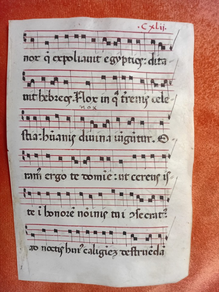 Orig Pergament Blatt Handschrift Noten Psalter Brevarium Italien 1545 ...