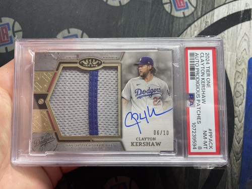 CLAYTON KERSHAW 2024 TOPPS TIER ONE BASEBALL GAME-USED PATCH AUTO /10 ...