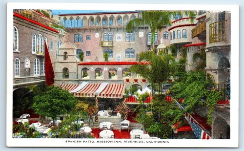 Postcard Spanish Patio, Mission Inn, Riverside CA J126 | eBay