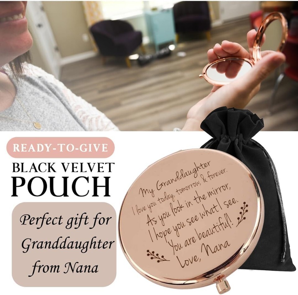 Granddaughter Gifts from Grandma, Sweet 16 Compact Mirror, Birthday ...