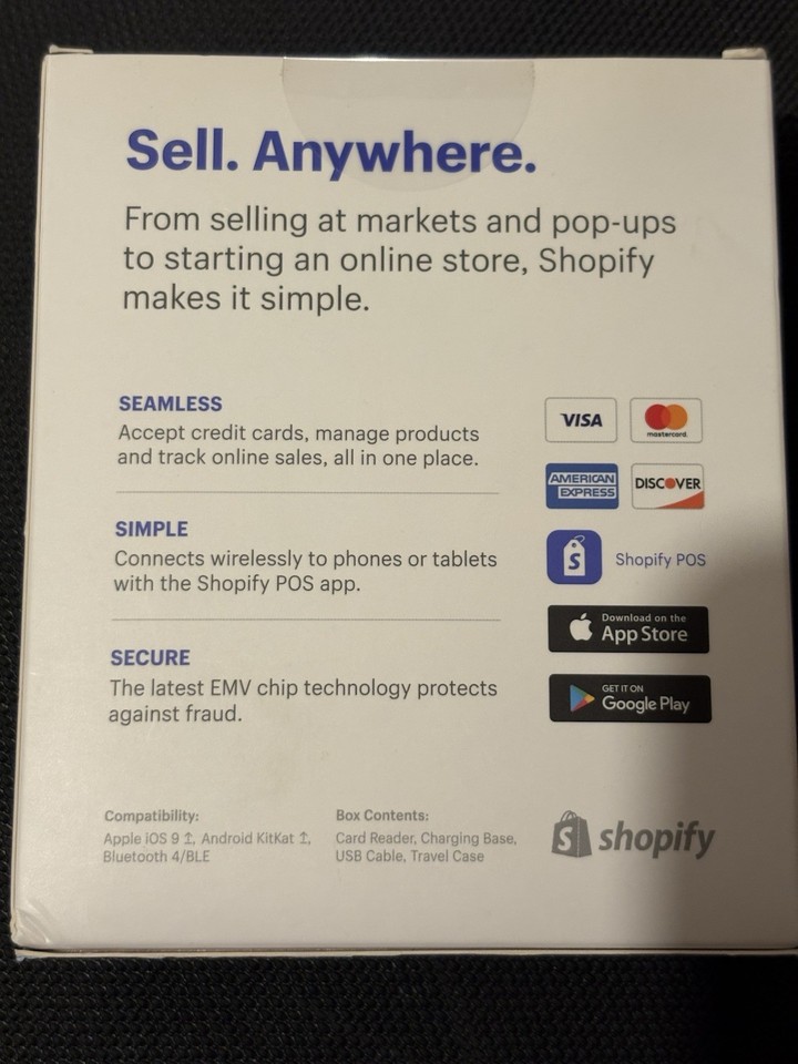 Shopify Chip and Swipe Credit Card Reader in White Model S1701 NEW In ...