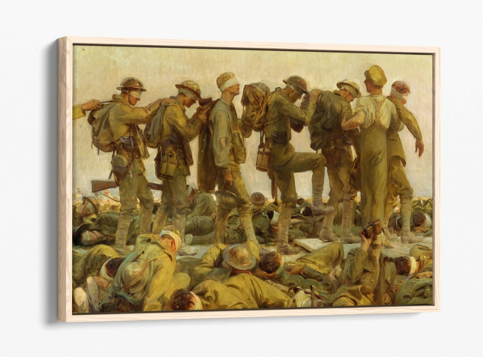 JOHN SINGER SARGENT, GASSED 2 -FLOATER EFFECT FRAMED CANVAS ART PRINT ...
