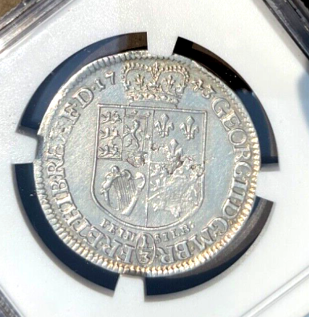 1743 IBH German States Brunswick Luneburg Wildman 1/3 Taler NGC AU ...