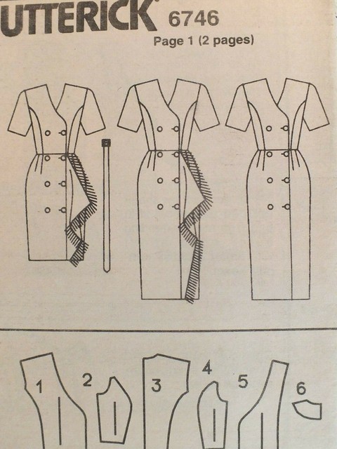 6946 Sewing Pattern Vintage Butterick Top and Skirt 6 8 10 for sale ...