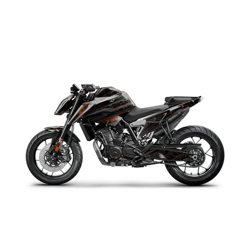 Black & Orange graphics KTM Duke Graphic Kit from 790 890 DUKE 2018 ...