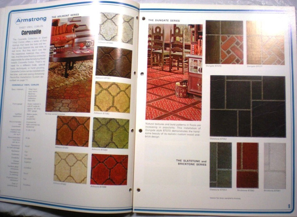 Armstrong VINYL ASBESTOS Excelon Tile Corlon Hydrocord Backing Tile ...