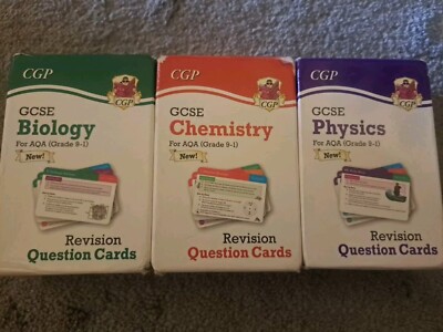 GCSE AQA Triple Science CGP Revision Cards Grade 9-1 Physics Chemistry ...