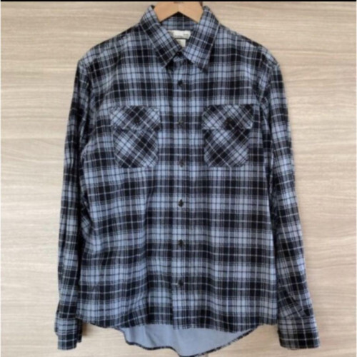 visvim check shirt, blue | eBay