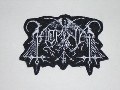 HORNA BLACK METAL IRON ON EMBROIDERED PATCH | eBay