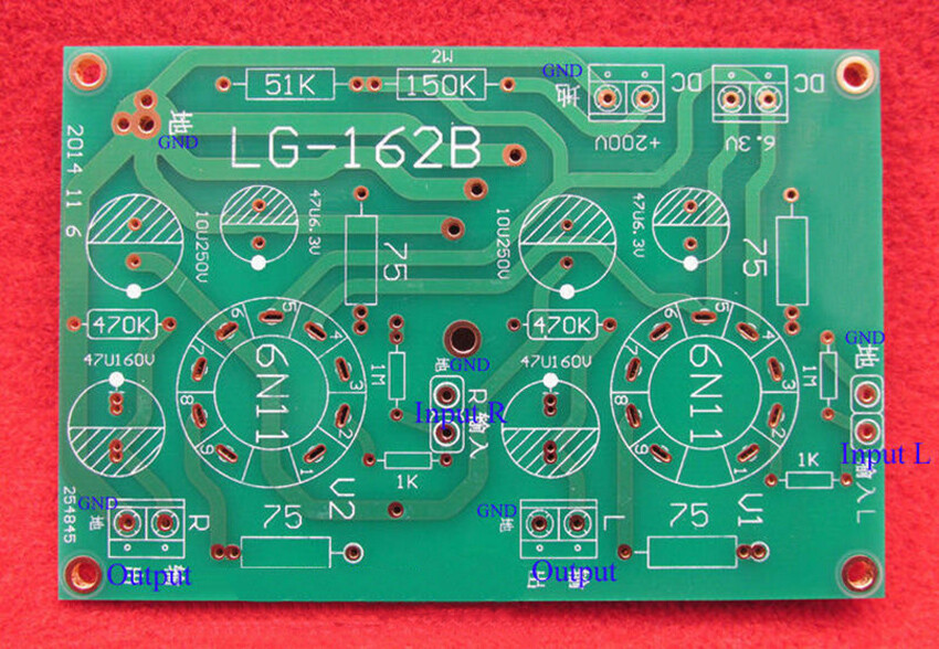 Buffer 6N11/6DJ8 Tube SRPP Preamplifier Headphone Amplifier Bare PCB ...
