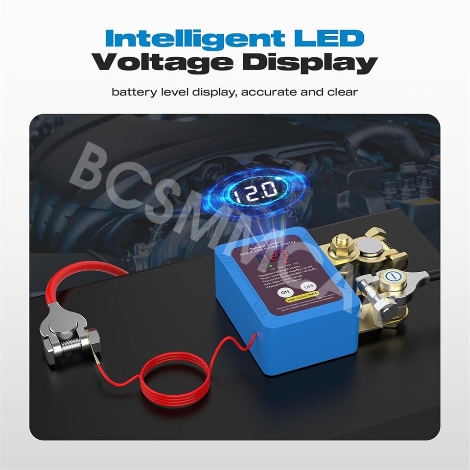 Car Battery Disconnect Switch Dual Remote Control Anti Theft Kill ...