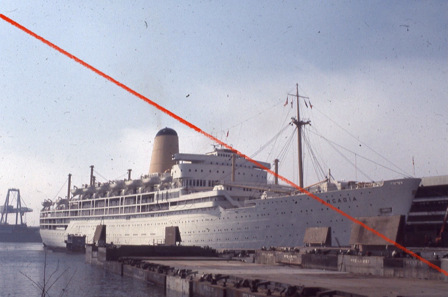 Z7b 1970s 1974 SS ARCADIA Ocean Liner Freighter Passenger Ship Slide | eBay