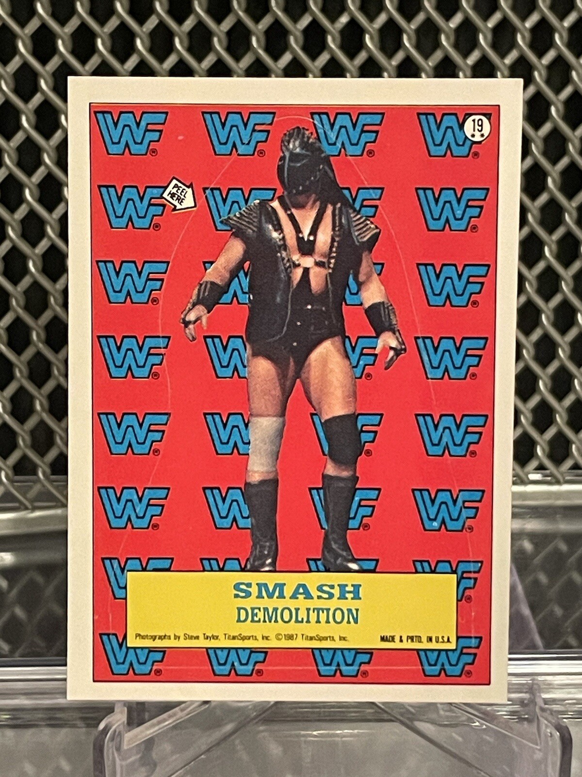 1987 Topps WWE Sticker Demolition Smash Card #19 Wrestling WWF AWA NWA ...
