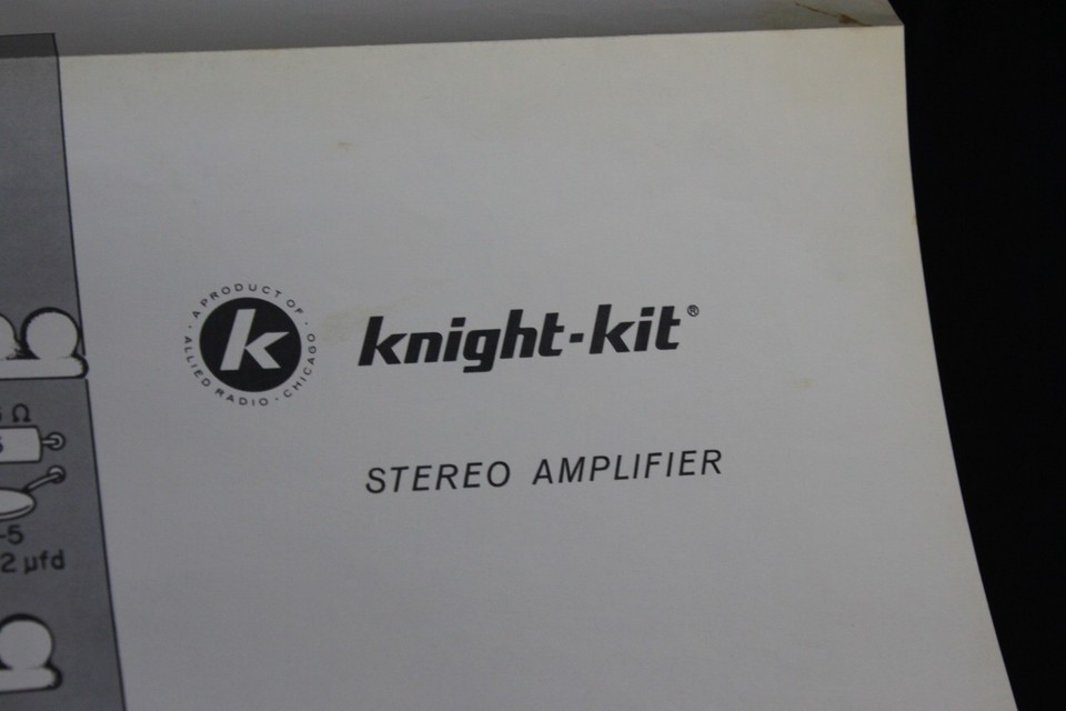 Lot of Vtg Knight Speaker Manual KN281 Stereo Amplifier Schematics ...