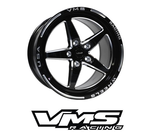 2 VMS RACING V-STAR 17X10 REAR DRAG RACE RIMS WHEELS FOR 11-21 CHEVY ...
