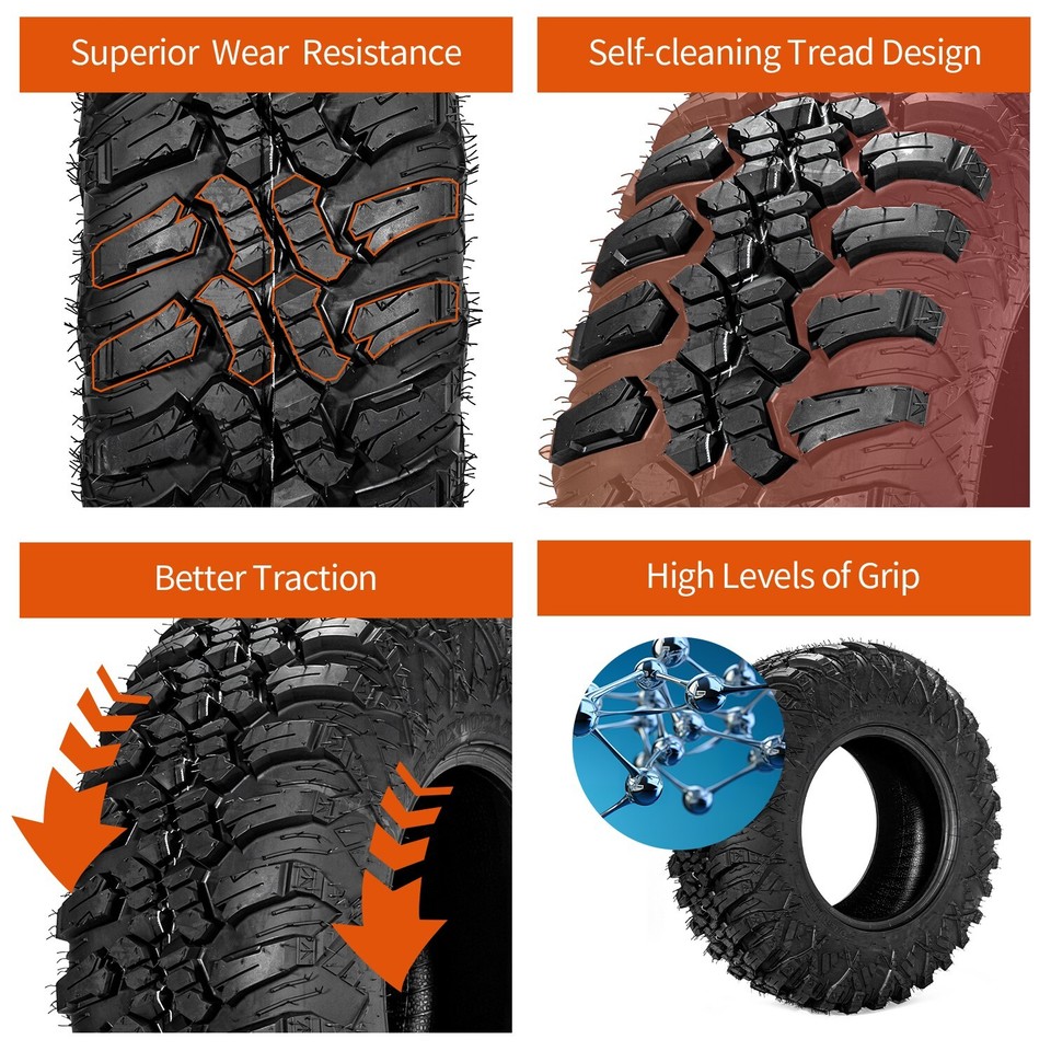 2X 30x10-14 Radial ATV UTV Tires 30x10x14 8Ply 30 10R 14 All Mud ...
