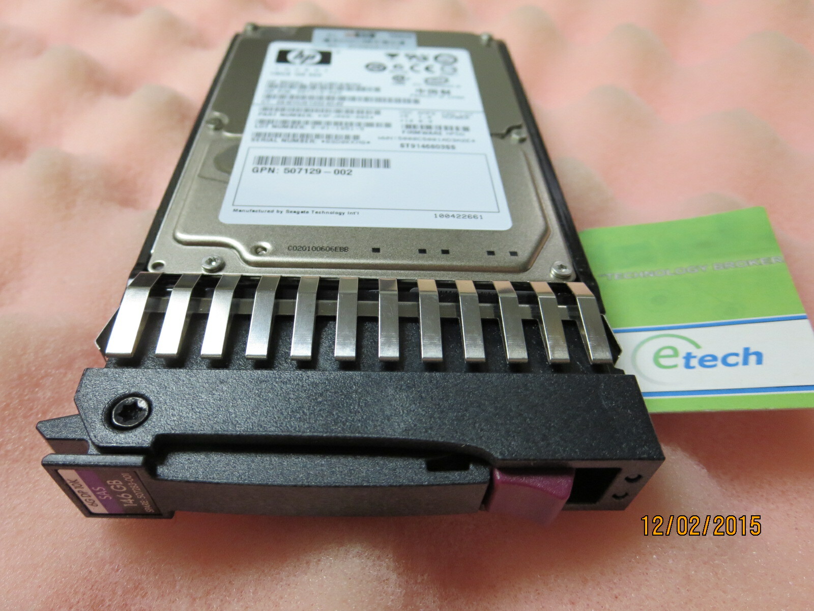 507129-002/ 507119-003/ 507283-001– HP 146GB 10K 6G SAS HD / SEAGATE ...