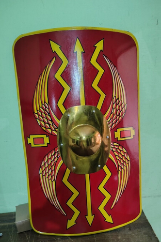 18'' Medieval Shield Warrior Functional - Roman Legionary Scutum Shield ...