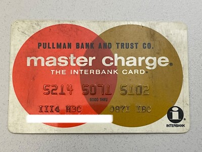 MasterCharge Credit Card PULLMAN BANK & TRUST CO. ~ Exp 1971 ~ Great ...