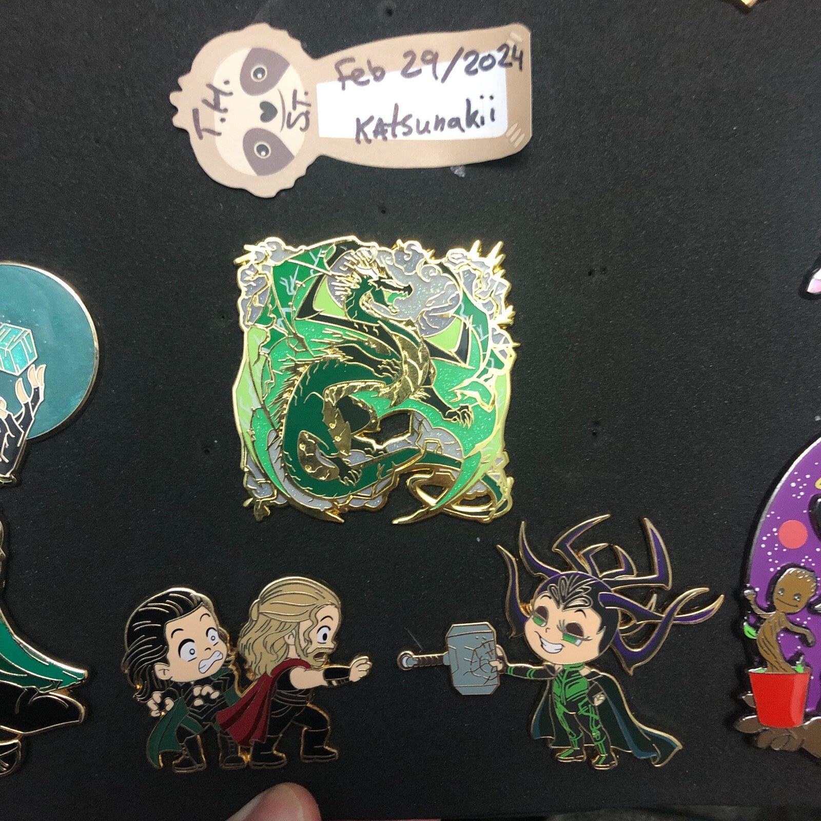 Thor Loki Hela Chibi Fantasy enamel pin Marvel Profil… - Gem