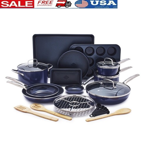 20 Pc Nonstick Cookware Bakeware Set Dishwasher Oven Safe Toxin Free ...