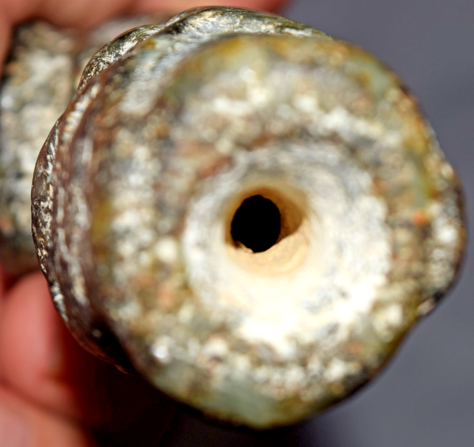 Very Fine Beautiful Green Serpentine Effigy Double-Ended Tube Pipe | eBay