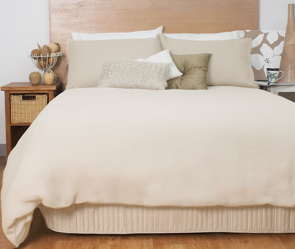 Waffle Cream Quilt Doona Duvet Cover Set Ardor Luxury Bedding | eBay