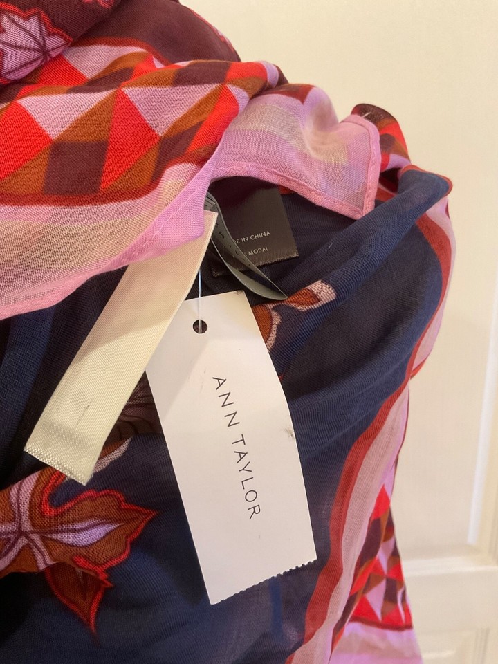 Ann Taylor Multi Colored Scarf 24” X 70” *NWT* | eBay