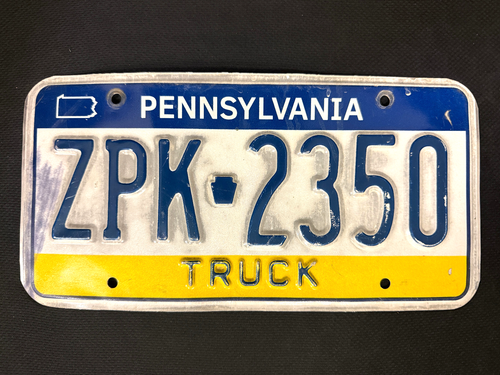 2017 Pennsylvania License Plate ZPK-2350 ...... TRUCK, KEYSTONE, TRI ...