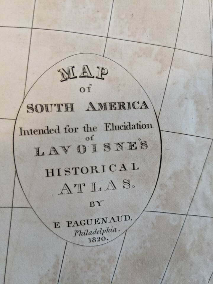 Lavoisne Atlas of 1820 2nd Edition John Melish US Map Hand Painted ...