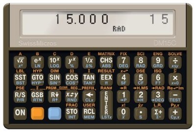 SwissMicros DM15C Programmable RPN Calculator - Credit Card Sized HP ...