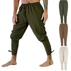 Hot Sale Men's Medieval Pirate Knight Costume Lace up Pants Loose | eBay