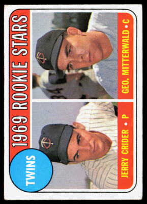 Jerry Crider / Geo. Mitterwald RC 1969 Topps #491a VG No Crease | eBay