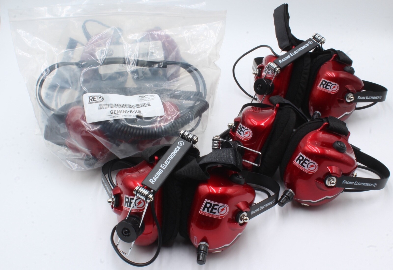 Lot Of 5 Racing Electronics Headsets | 3 Way Splitter | 2 Still In Bag ...