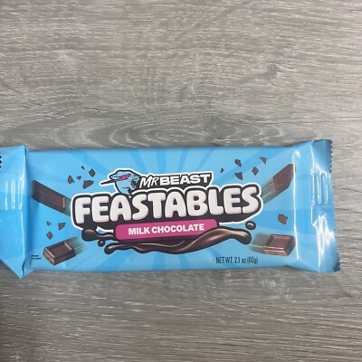 BRAND NEW Package Mr. Beast Feastables Milk Chocolate 2.1 Oz Single Bar ...