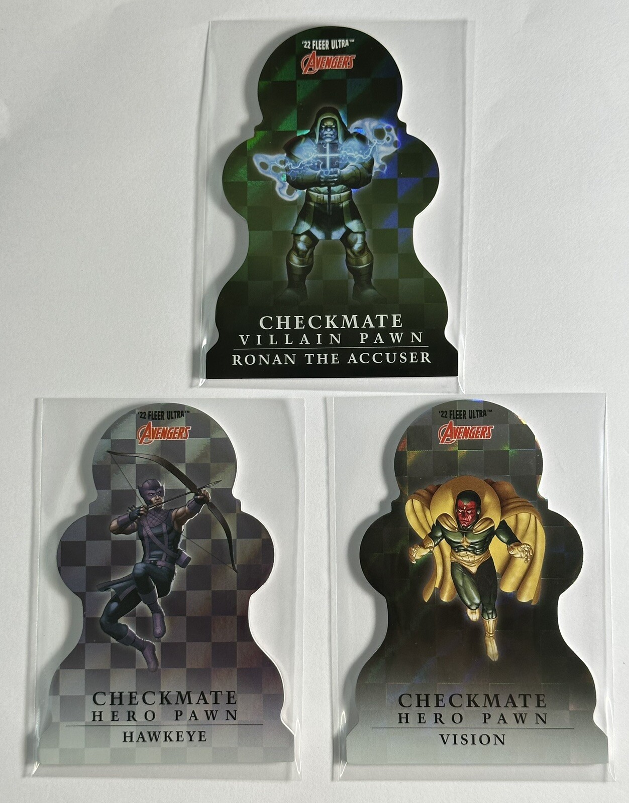 2022 Marvel Fleer Ultra Avengers Checkmate Hero/Villain Pawn Lot (3 ...
